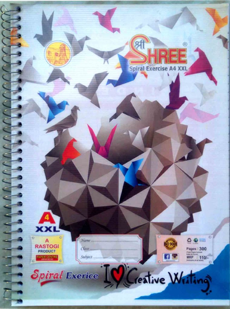 Shree Spiral Notebook A4 Size Ruled Single Line Excellent - Shop At ...